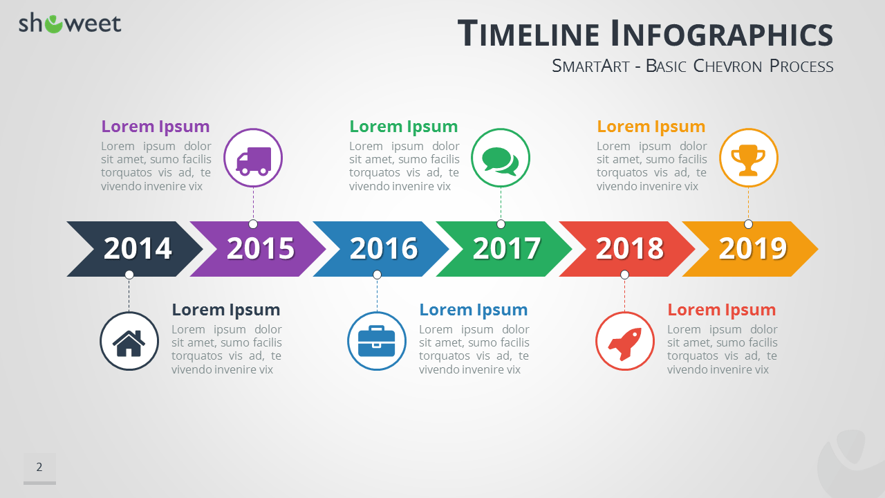 Infographie Frises Chronologiques Pour PowerPoint