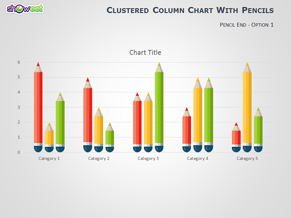 Pencils Data-Driven PowerPoint Graphs Pencils Data-Driven PowerPoint Graphs