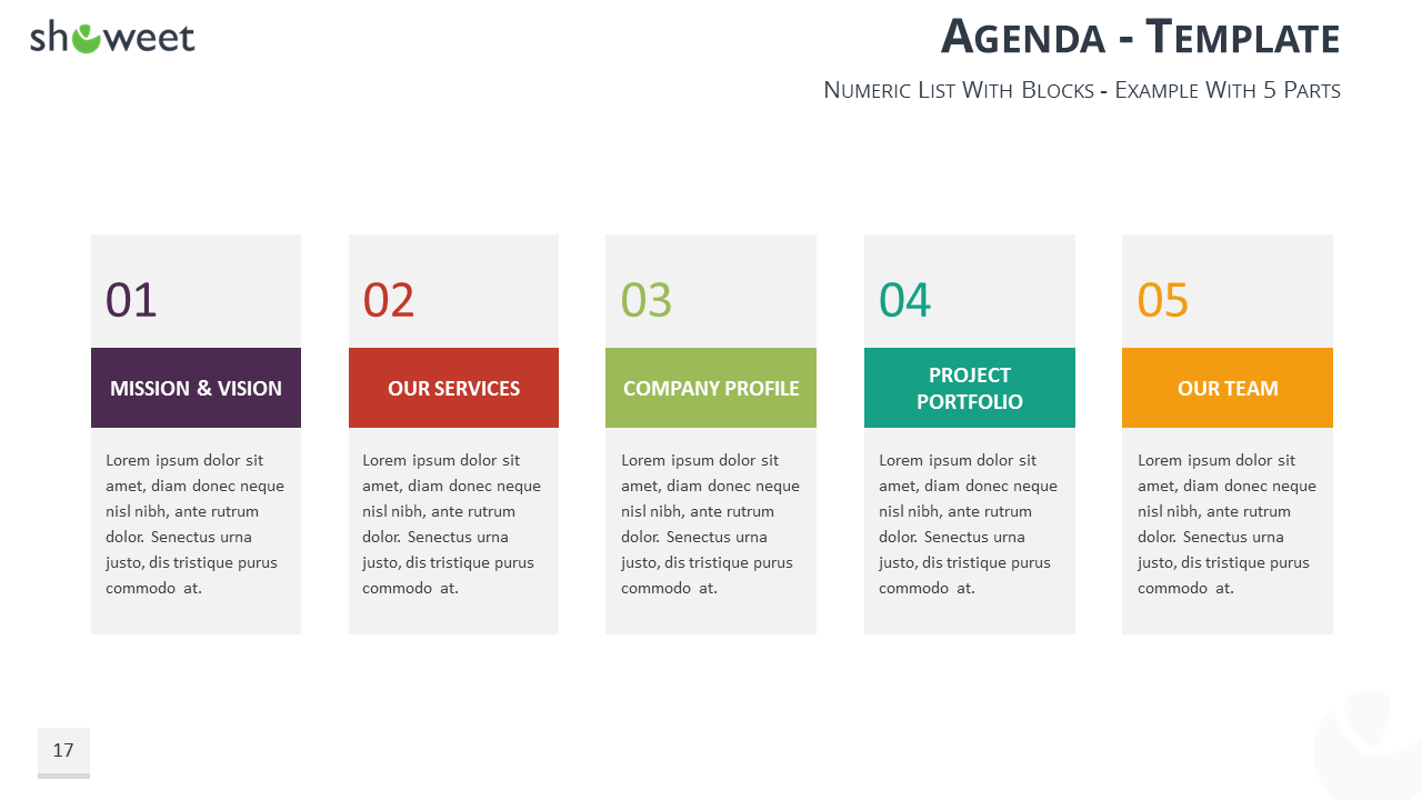 Table Of Content Templates For PowerPoint And Keynote Showeet