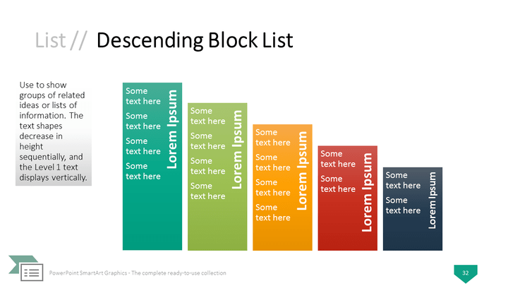 Graphiques PowerPoint SmartArt – Collection Complète