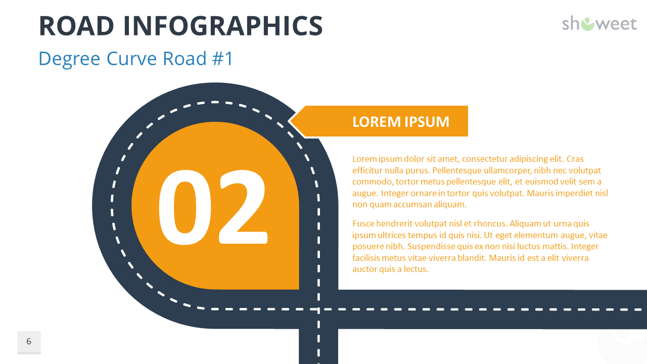 Modèles Infographiques de Routes pour PowerPoint - Showeet.com Modèles Infographiques de Routes pour PowerPoint - Showeet.com