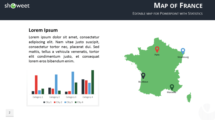Modèles de Carte de France pour PowerPoint