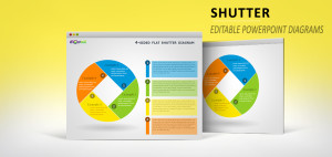 4-Sided Shutter Diagram for PowerPoint - Showeet