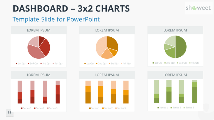 Modèles de Graphiques avec Données pour PowerPoint