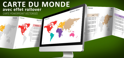 Carte du Monde PowerPoint avec Effet Rollover