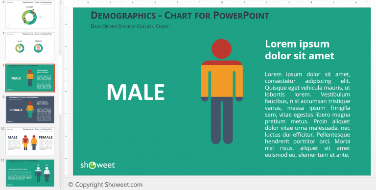 Demographic Infographics for PowerPoint and Keynote - Showeet